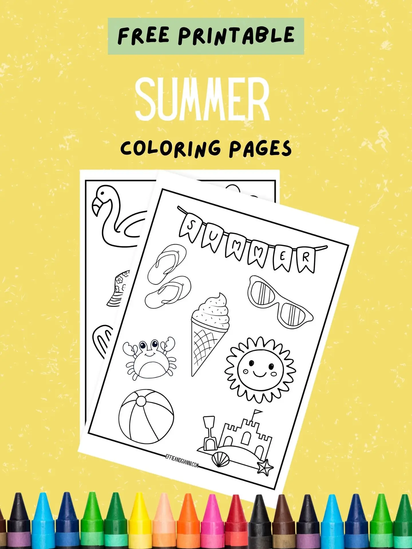 Free Summer Coloring Pages for Kids – Printable PDF Download - Effie ...